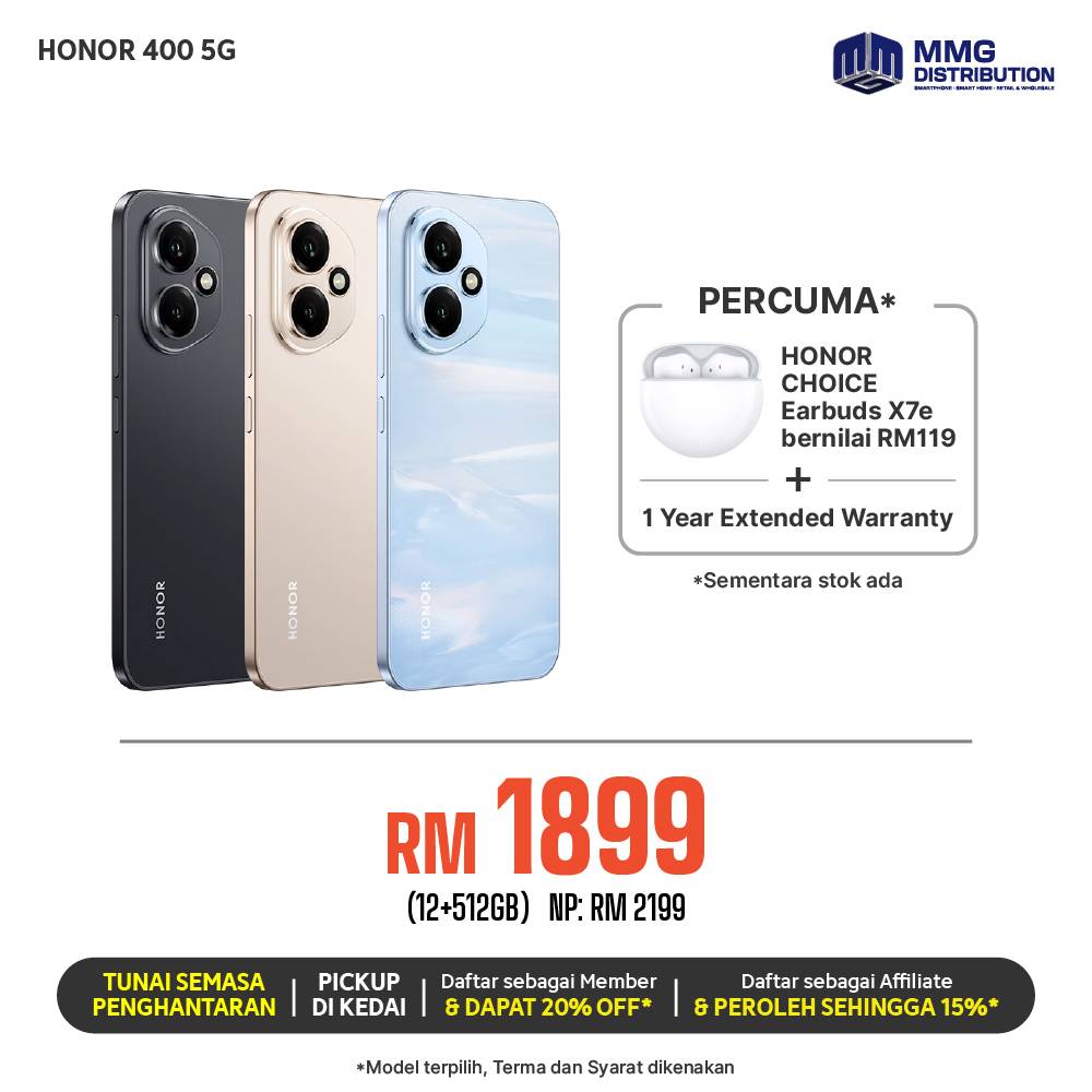 HONOR 400 5G (12+512GB) - Original HONOR Malaysia Set